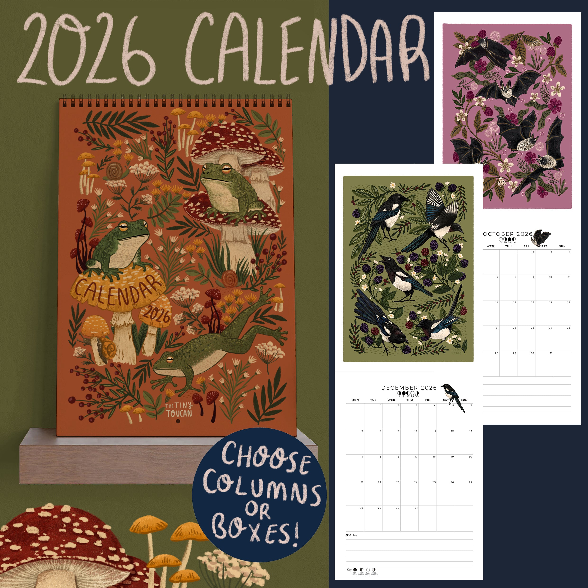 2026 Calendar *ON SALE RRP £19* – The Tiny Toucan